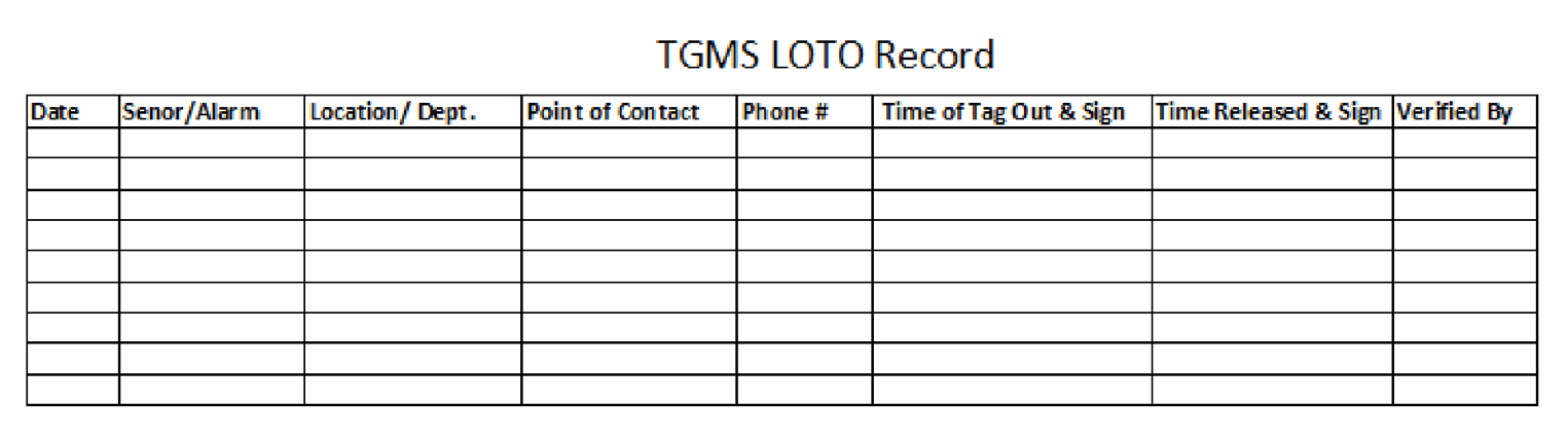 Does a Toxic Gas Monitoring System (TGMS) Sensor Need a Lockout Tagout ...